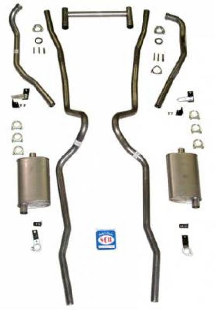 1955 - 1957 Chevrolet Full Size Exhaust System | Classic Chevy