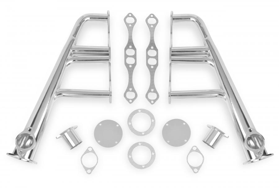 FlowTech Lakester Headers, Chrome Finish 11702-2FLT | Classic Chevy