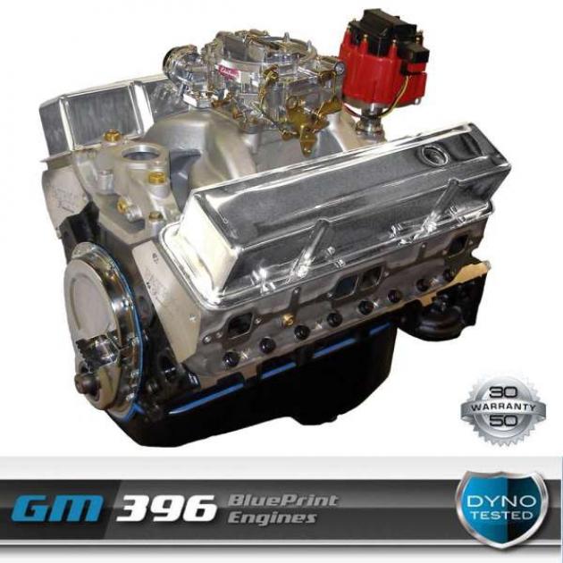 Chevy 396 C.I. Blueprint Crate Engine 485HP, Roller Cam, Aluminum Heads ...