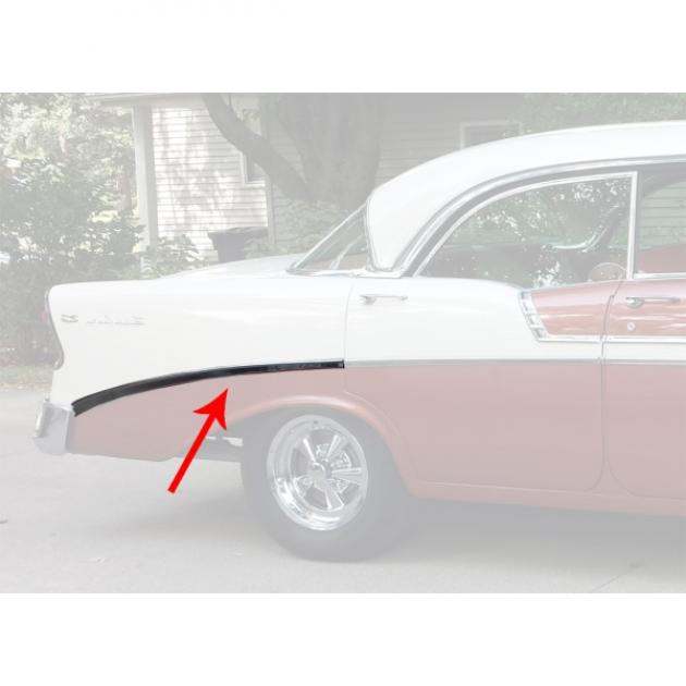 Chevy Rear Quarter Panel Molding, Bel Air, Right, For 4-Door Hardtop ...