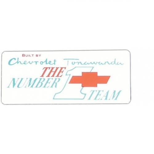 Full Size Chevy Valve Cover Decal, Tonawanda #1 Team, 1968-1972