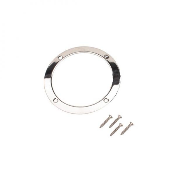 Shifter Boot Ring, Round, Polished Stainless, Lokar | Classic Chevy