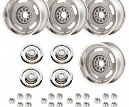 Rally Wheel Kit, 1-Piece Cast Aluminum With Plain Flat (No Lettering ...