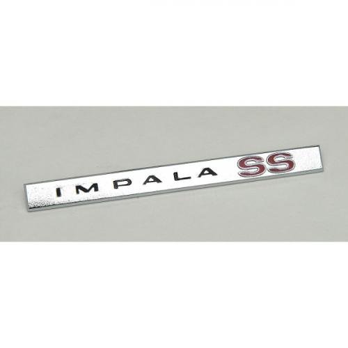 Full Size Chevy Trunk Molding Emblem, Impala SS, 1965