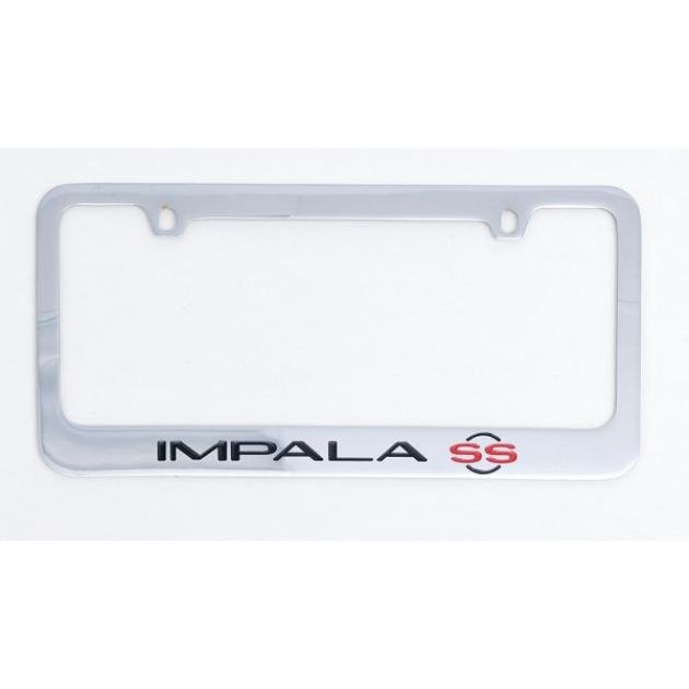 Full Size Chevy License Plate Frame, Chrome, With Engraved Impala ...