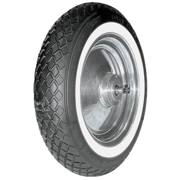 Coker Classic Motorcycle Diamond Tread 1.50 Inch Whitewall Tire 400-12 ...