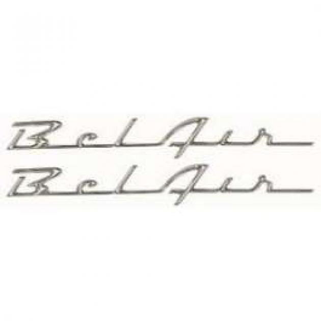 Chevy Script Emblems, Chrome, Bel Air,1955-1956 | Classic Chevy