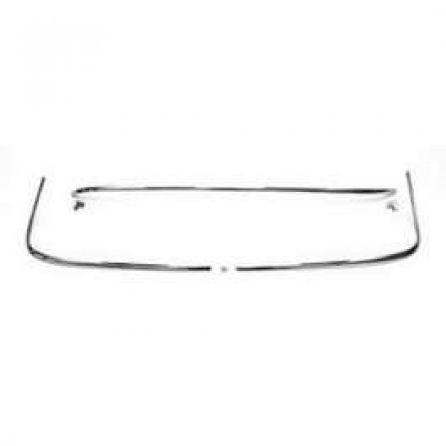 Chevy Rear Glass Set, Stainless Steel, Restored, Sedan, 1955-1957 ...