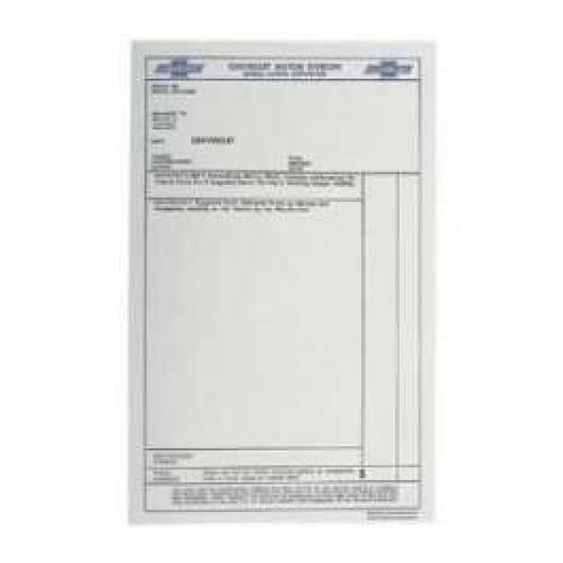 Blank Factory Window Sticker, 1955-1957 | Classic Chevy