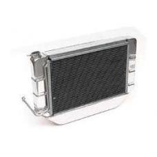 Chevy Cross-Flow Radiator Kit, Polished Aluminum, With Mechanical Fan ...