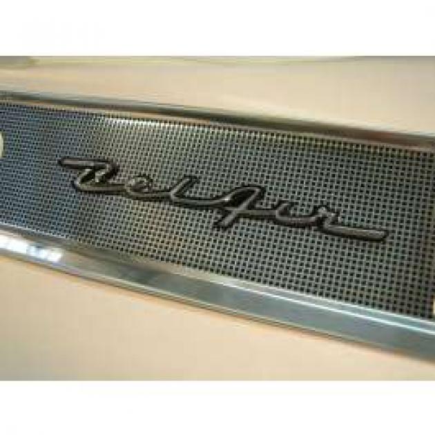 Chevy Dash Script Emblem, Bel Air, Chrome, 1957 | Classic Chevy