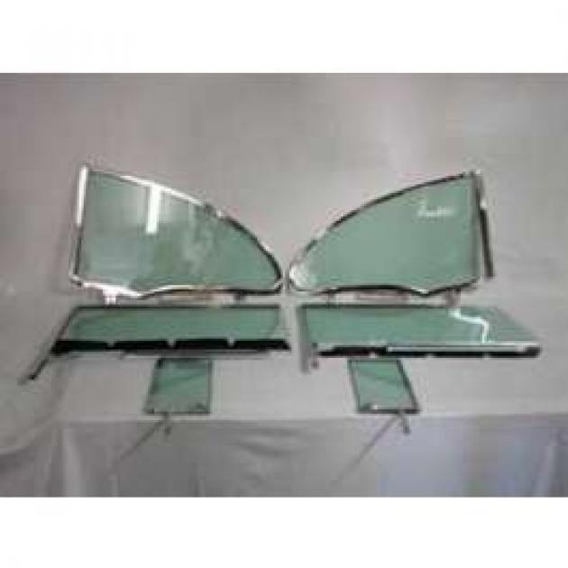 Chevy Side Glass Set Installed With Frames, Date Coded, Tinted, 2-Door ...