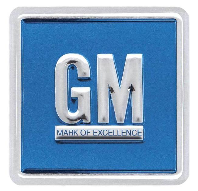 Redline Restomotive® 1967-1974 GM Car & Truck Blue GM Mark Of ...