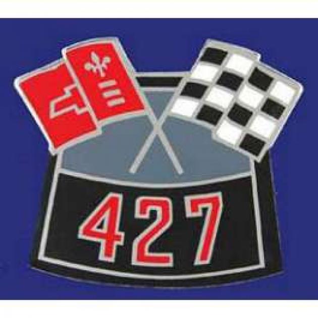 Full Size Chevy Air Cleaner Decal, 427ci Crossed-Flags, 1966-1969 ...