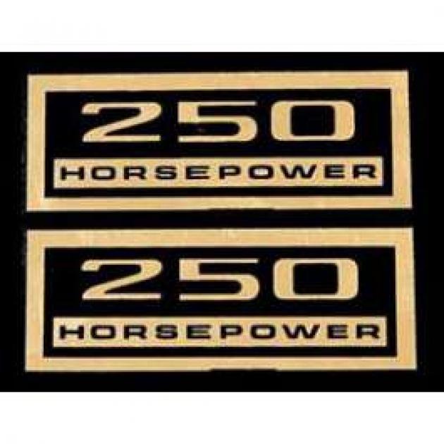 Full Size Chevy Valve Cover Decals, 327ci/250hp, 1963-1965 | Classic Chevy