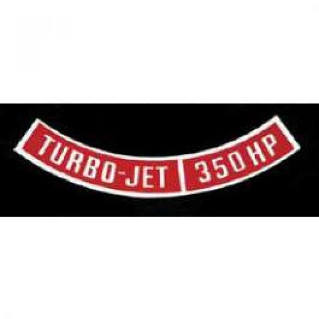 Full Size Chevy Air Cleaner Decal, 396ci/350hp Turbo-Jet | Classic Chevy