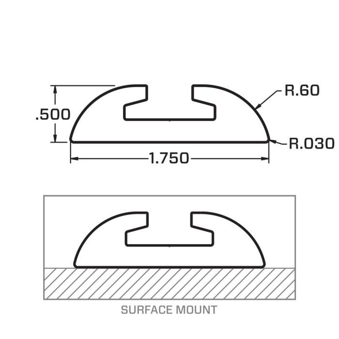 Race Ramps VersaTie Surface-Mounted Track Kit with Wide Contour Edge ...