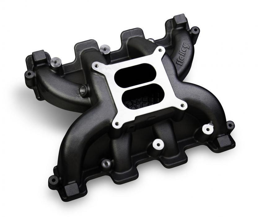 Holley Dual Plane Carbureted Intake, GM LS3/L92, Black 300-129BK ...