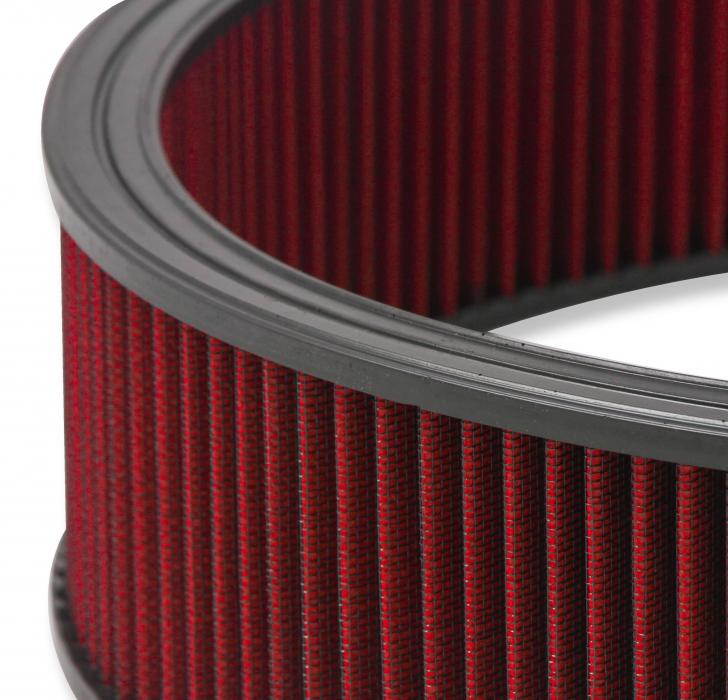 Holley 4150 Drop Base Air Cleaner Chrome w/4" Red Washable Gauze Filter ...