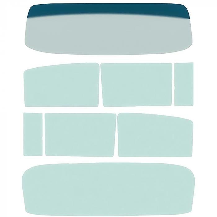OER 1957 Chevrolet, Pontiac 4-Door Hardtop, 8-Piece Glass Set, Green ...