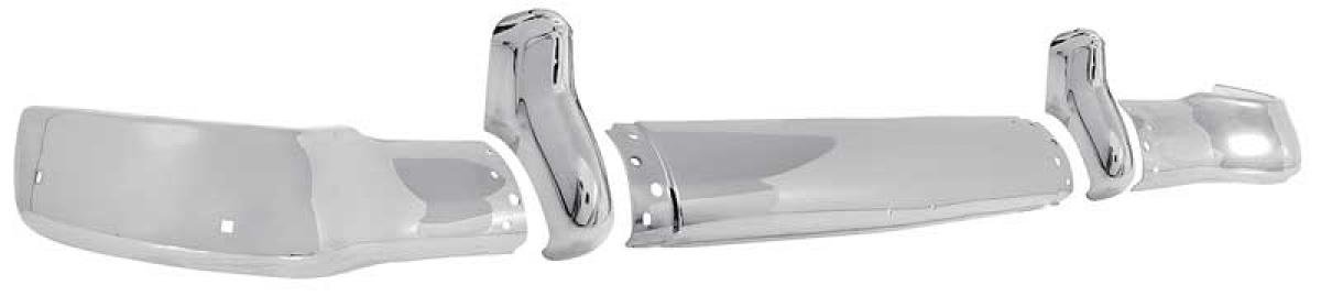 OER 1955 Chevrolet, Front Bumper Set with Bumper Guards, OE Style, 5 ...